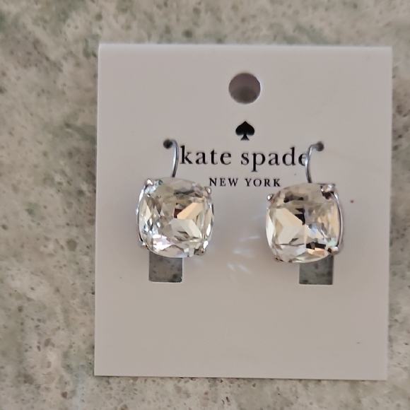 kate spade | Jewelry | Kate Spade Silver Crystal Earrings | Poshmark